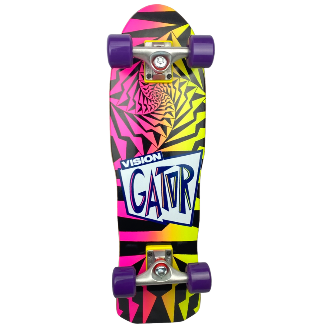 Vision Gator II Mini Cruiser Complete Black Fade - 8"x28.75"